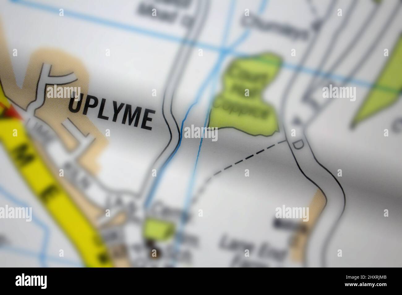 Uplyme village - Devon, United Kingdom colour atlas map town plan and ...
