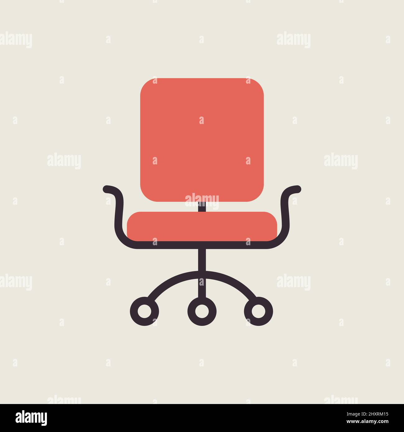 Office Chair outline isolated icon. Business sign. Graph symbol for ...