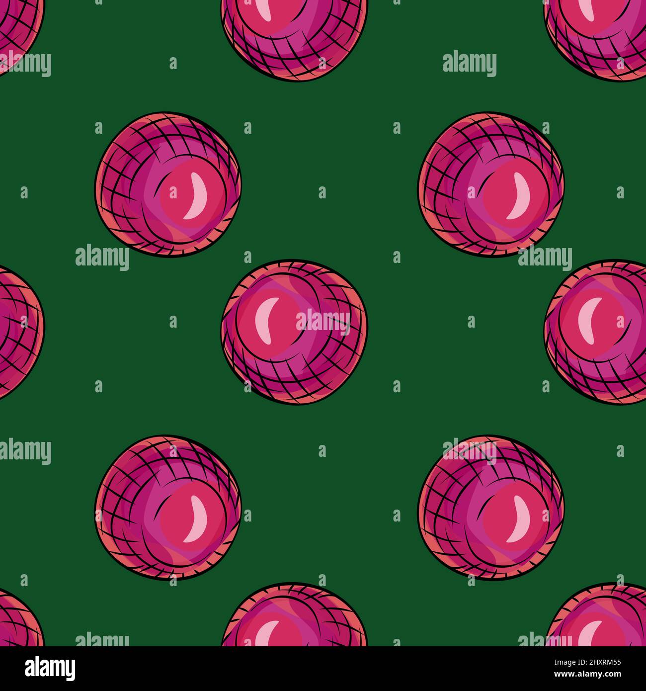 Glass balls seamless pattern. Decorative shapes background. Repeated ...