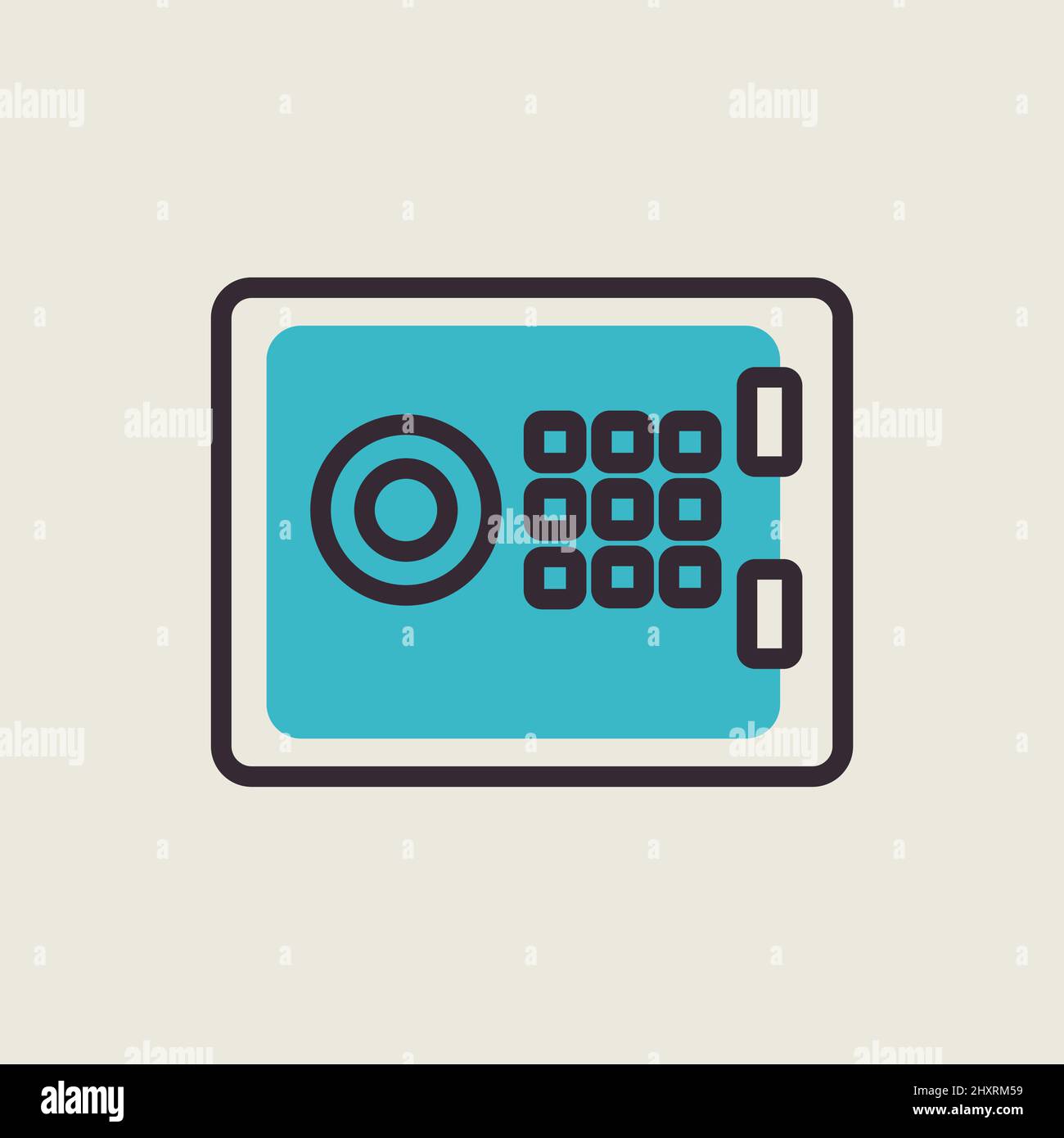 Bank safe outline isolated icon. Finances sign. Graph symbol for your ...