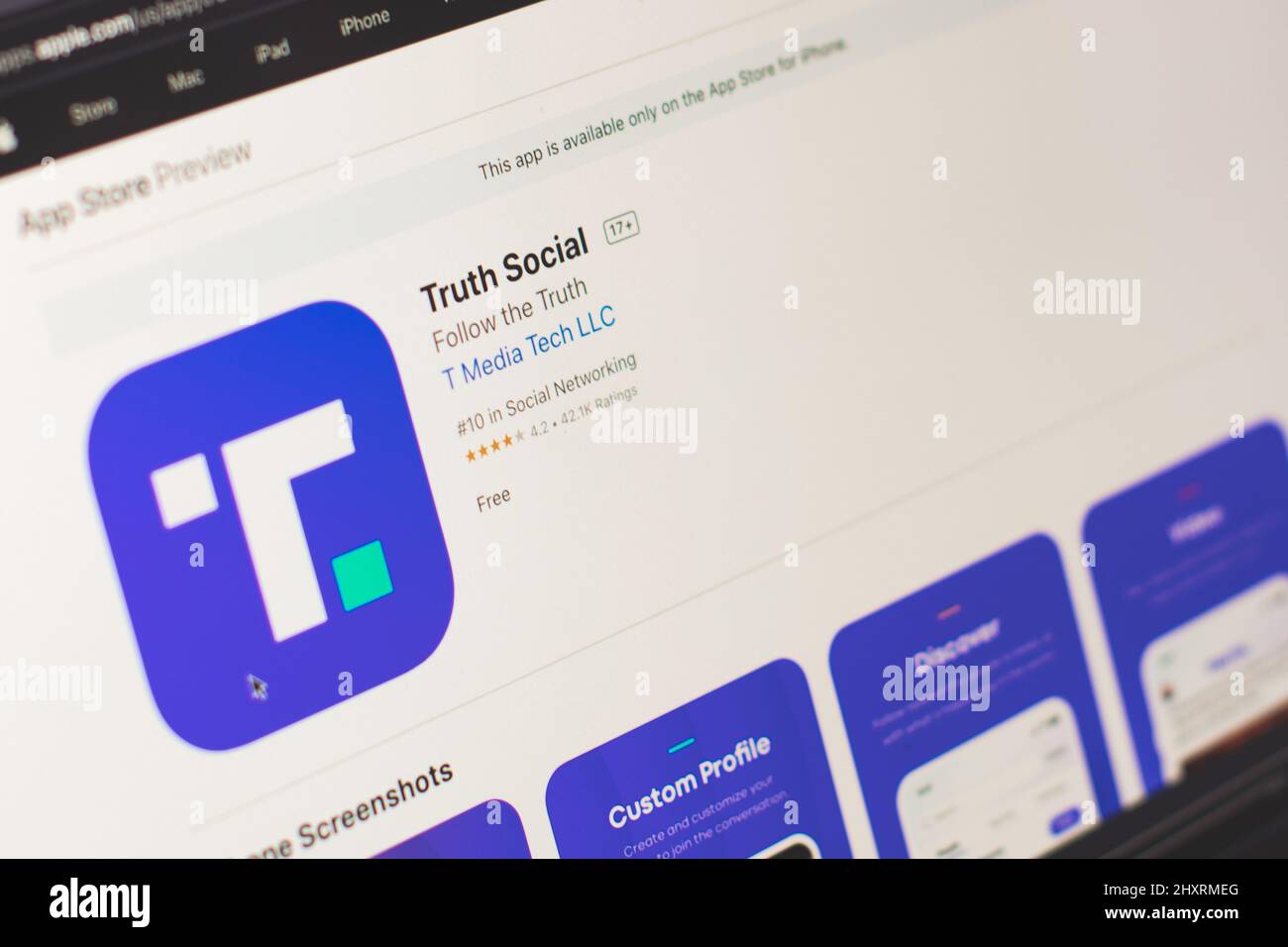 Truth social hi-res stock photography and images - Alamy