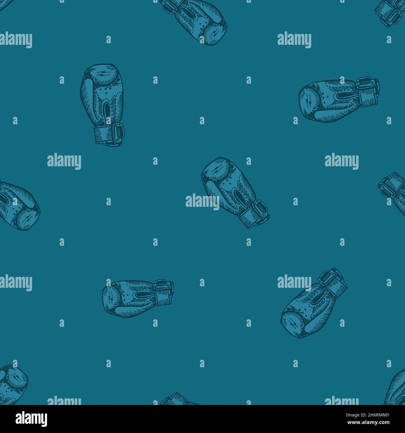 Boxing gloves seamless pattern. Vintage sport inventory background ...