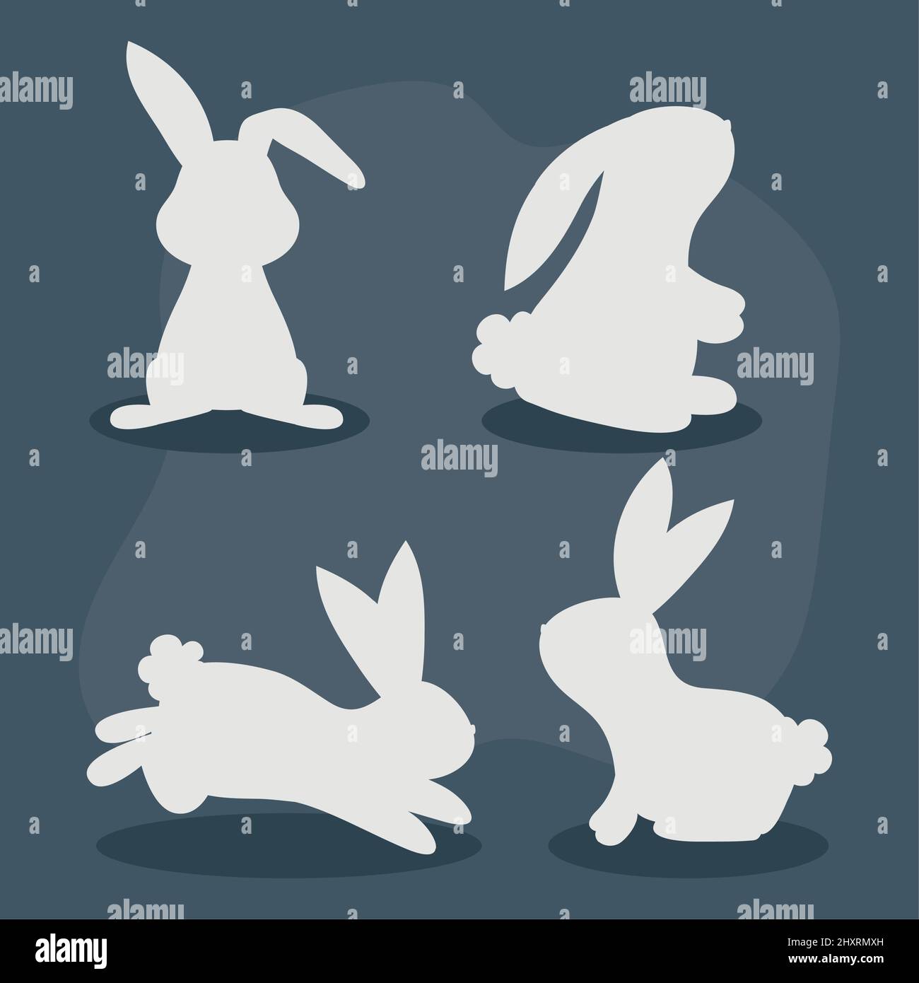 rabbits icon set Stock Vector Image & Art - Alamy