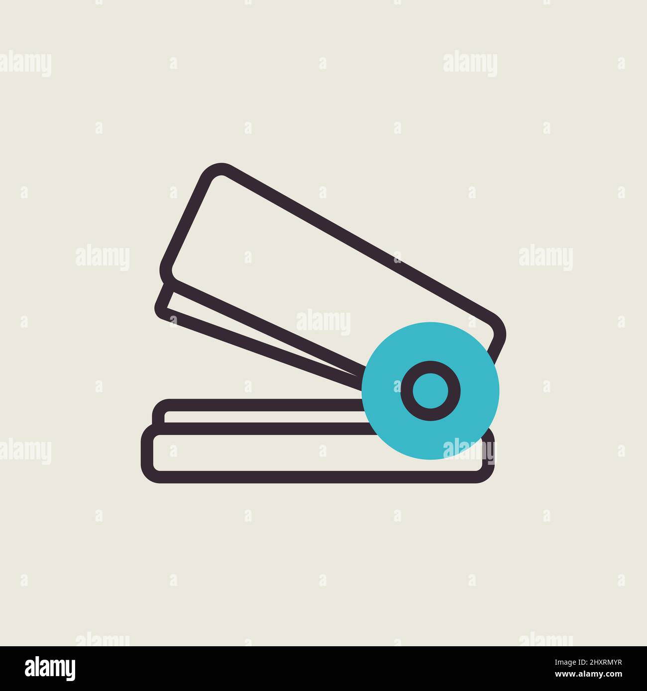 Stapler outline isolated icon. Workspace sign. Graph symbol for your ...