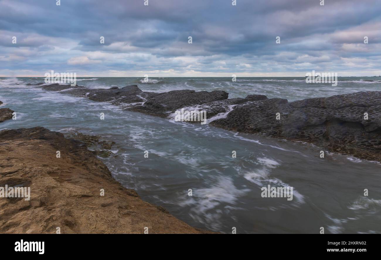 Foam on coast caspian hi-res stock photography and images - Alamy