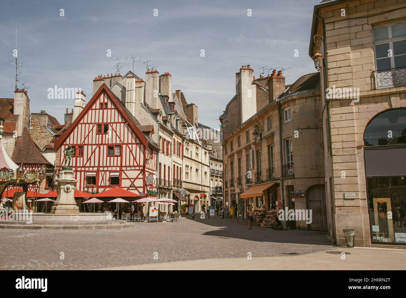 Medieval city center in Dijon, France Stock Photo - Alamy
