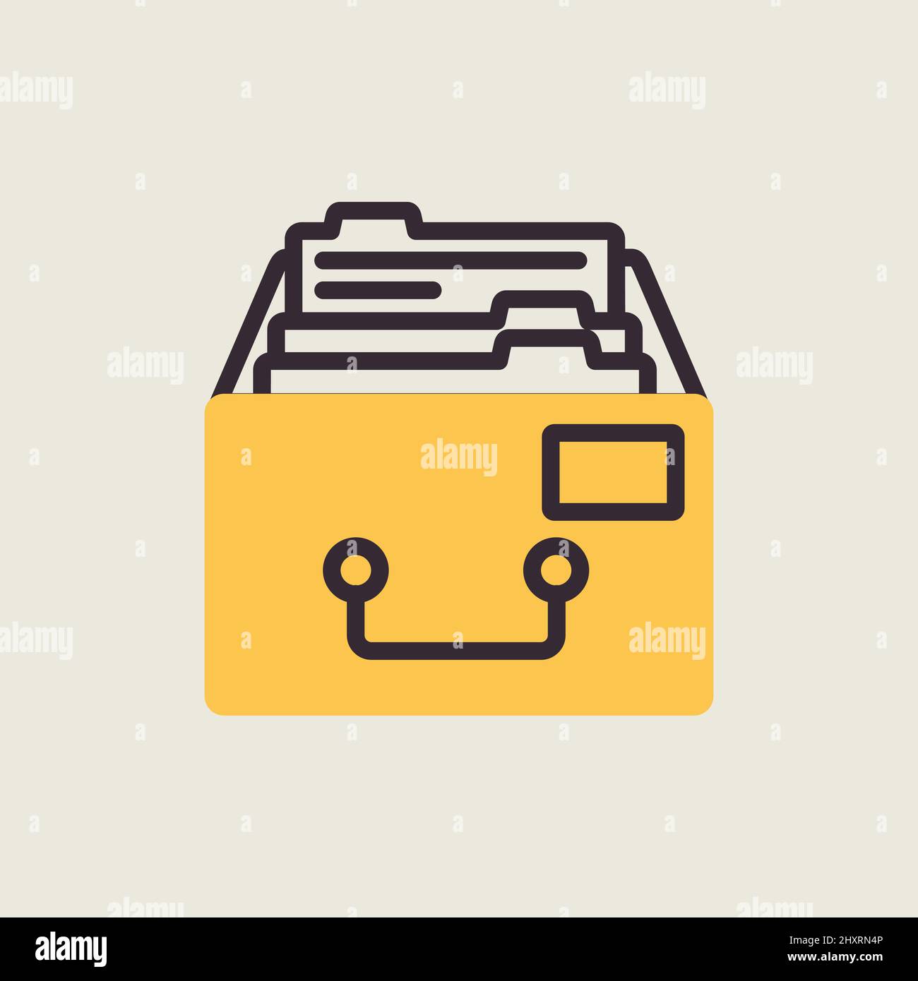 Filing Cabinet outline isolated icon. Workspace sign. Graph symbol for ...