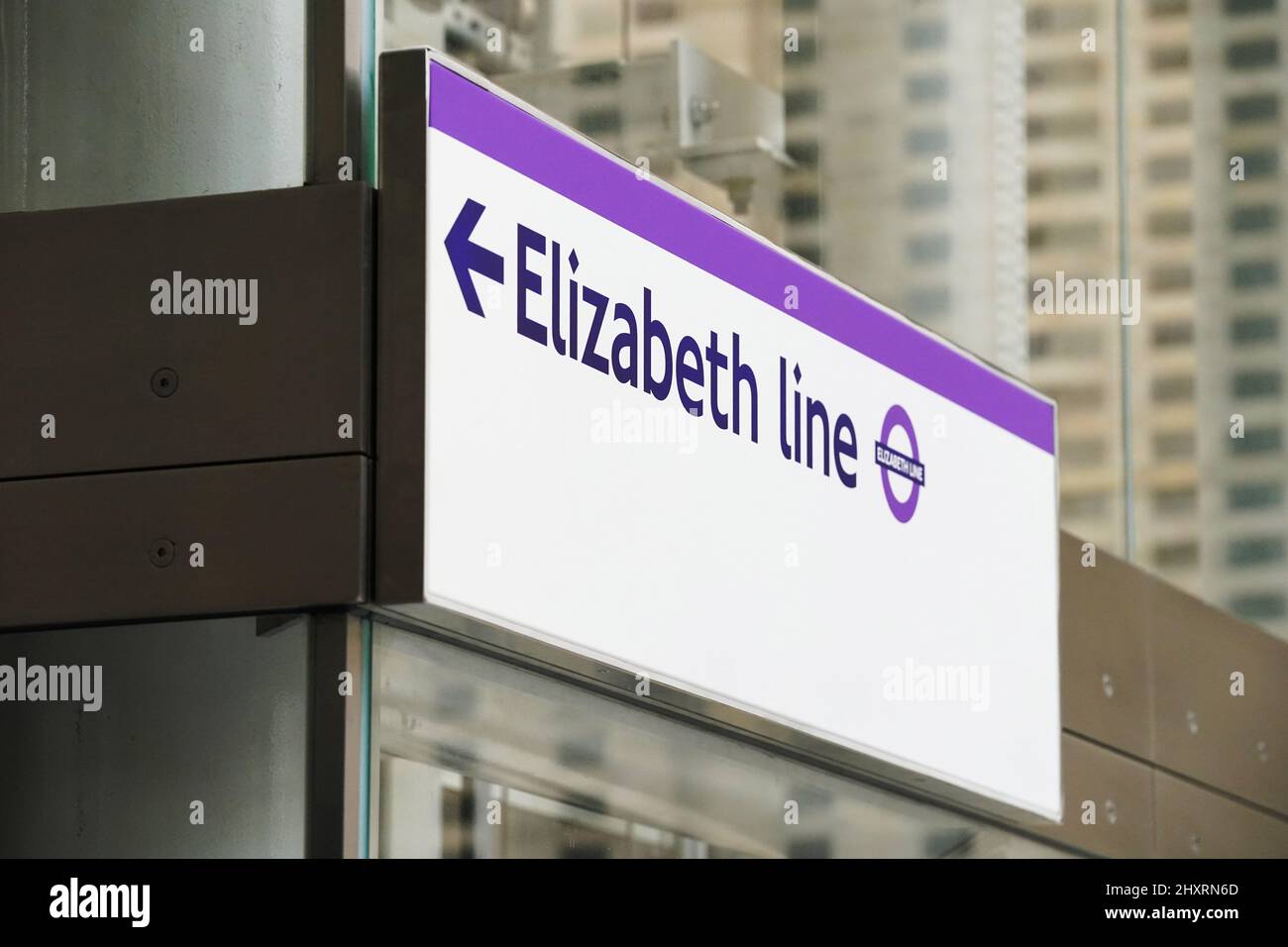 Signage on display at the Paddington Elizabeth Line Station. Picture ...