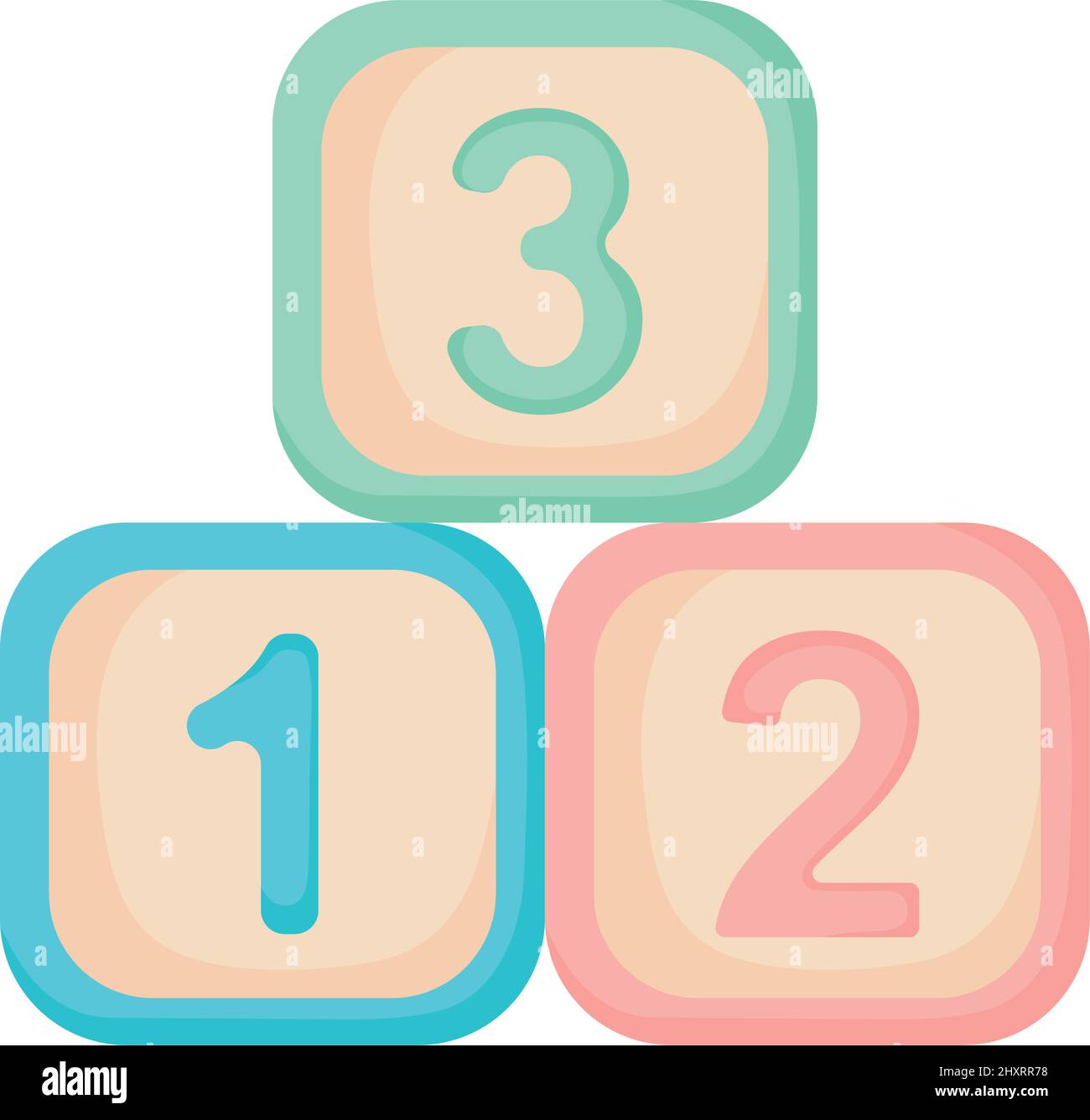 numbers blocks icon Stock Vector Image & Art - Alamy