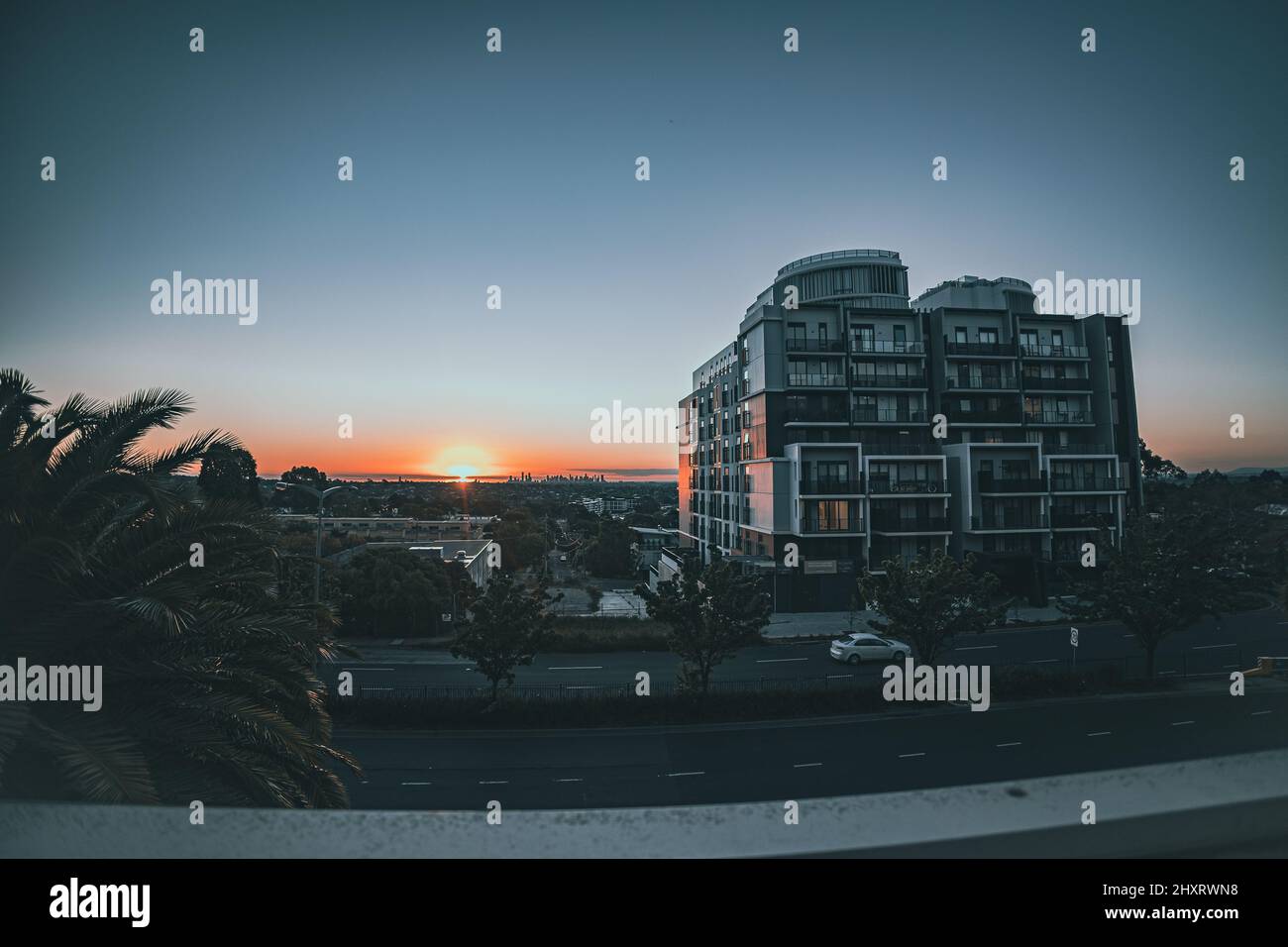 Sunset view from the side of the building in Australia Stock Photo - Alamy