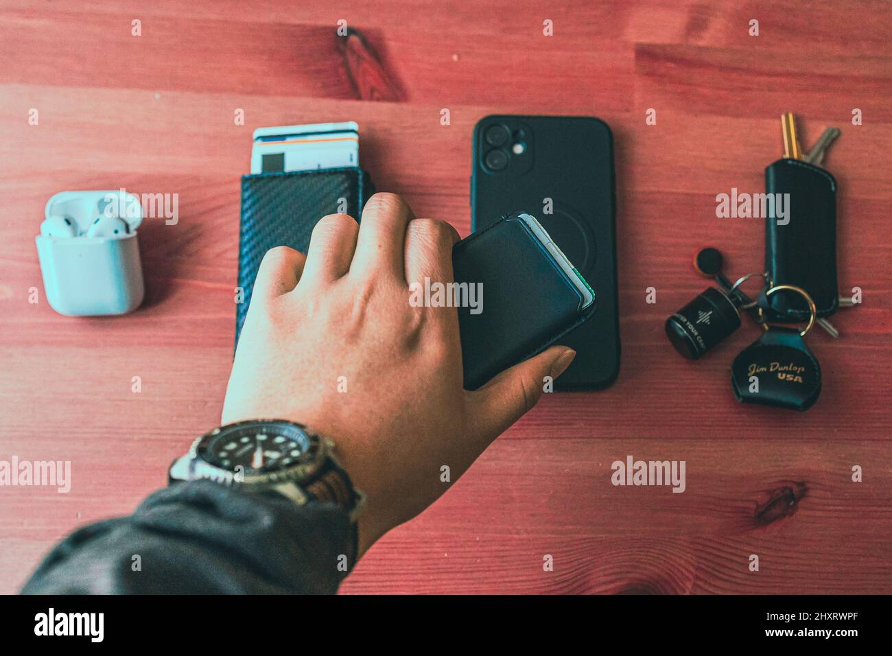 Male grabbing the objects of daily use Stock Photo - Alamy