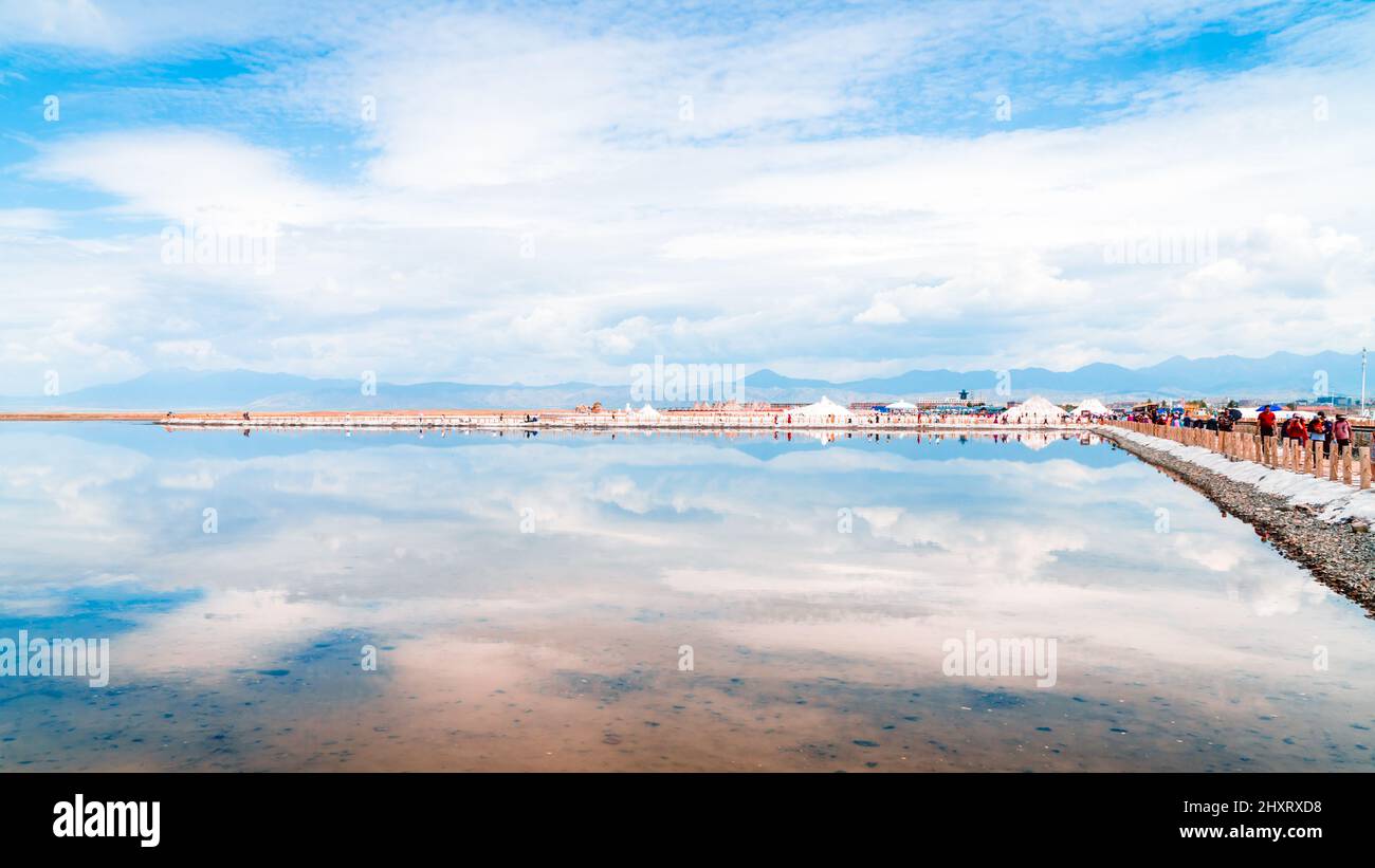Reflections of the clouds in the clear water of the sea Stock Photo - Alamy