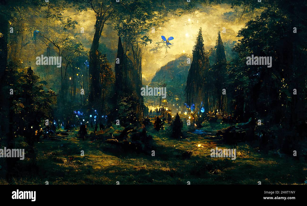 Forest of elves hi-res stock photography and images - Alamy