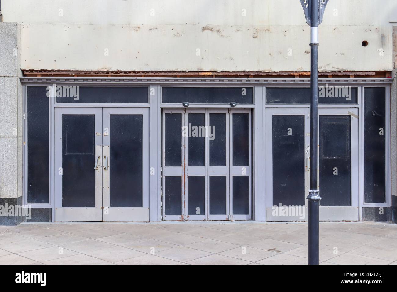 Closed high street stores on the main road in Llandudno town centre ...
