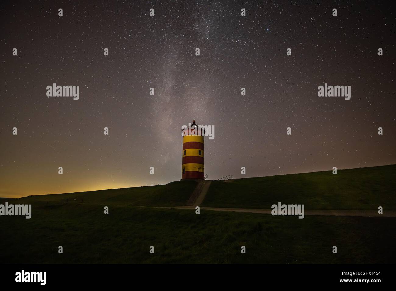 Beautiful galaxy night sky over a lighthouse Stock Photo - Alamy