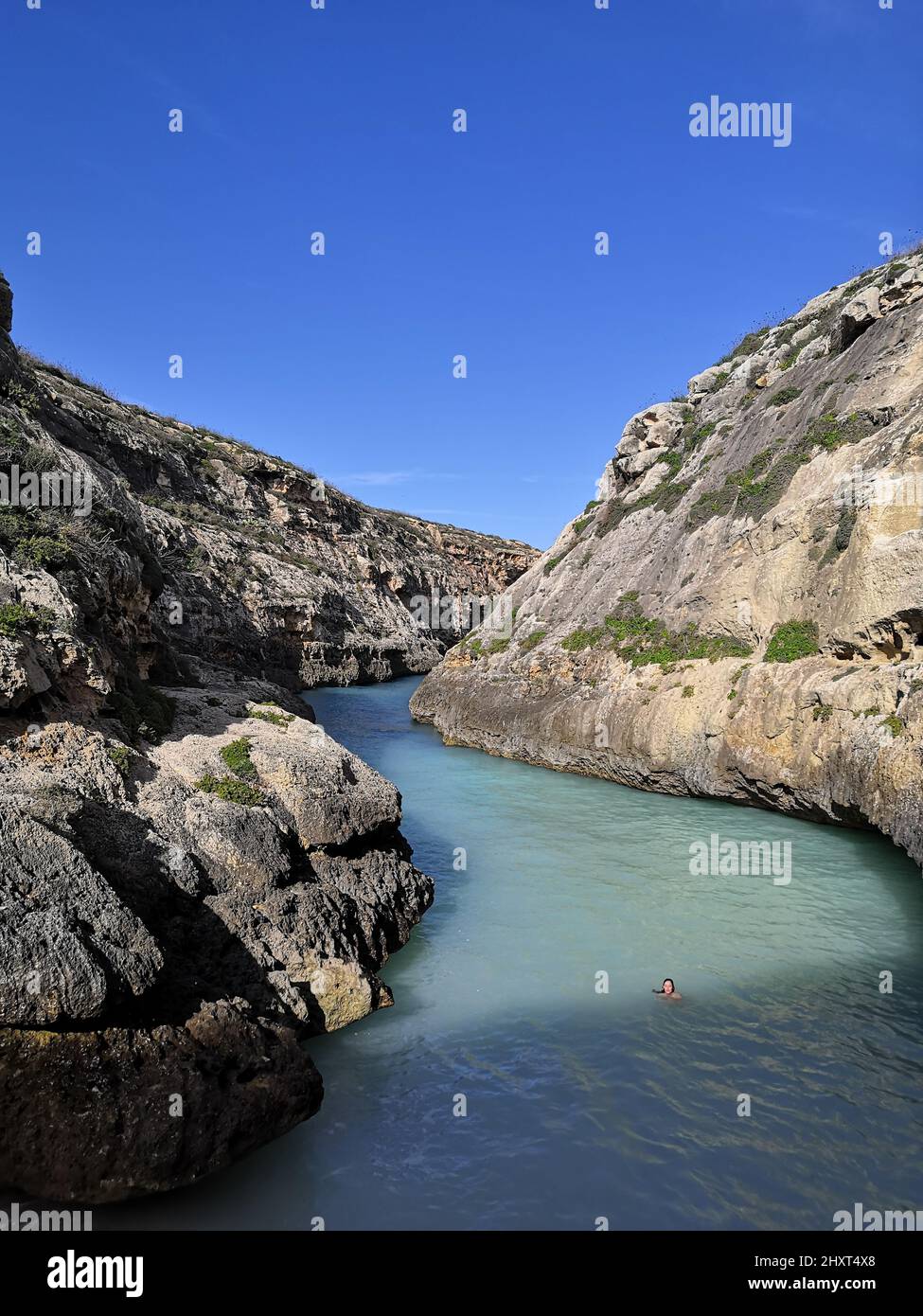 A mesmerizing view of Ghasri Valley on the Maltese island of Gozo Stock ...