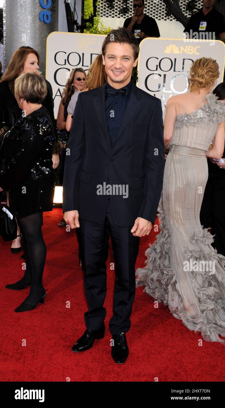 Jeremy Renner arriving for the 68th Annual Golden Globe Awards ceremony ...
