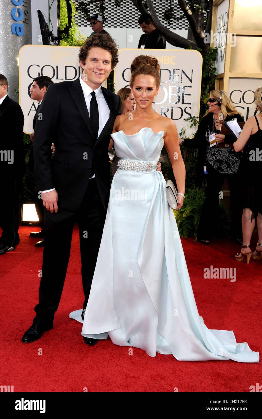 Jennifer Love Hewitt and Alex Bleh arriving for the 68th Annual Golden ...