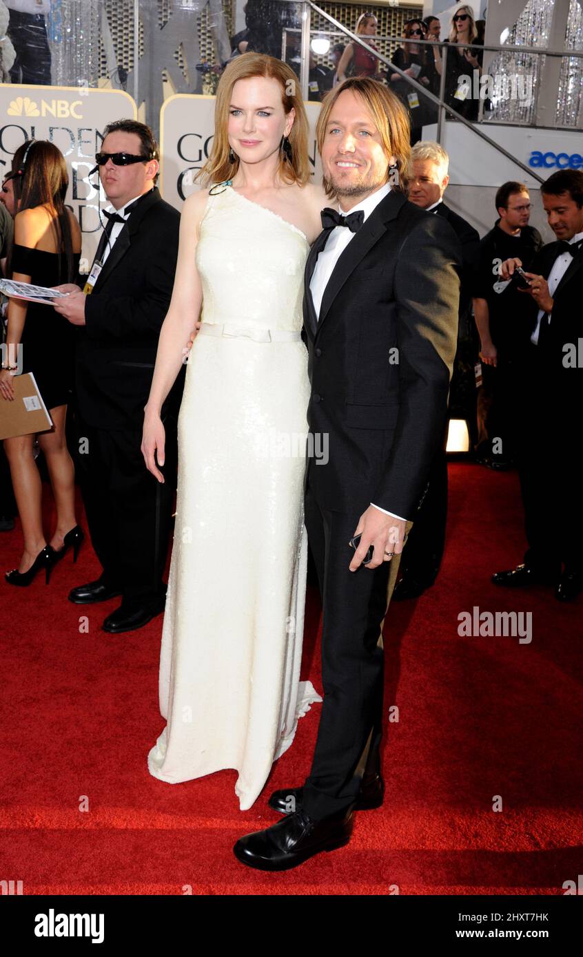 Nicole Kidman and Keith Urban arriving for the 68th Annual Golden Globe ...