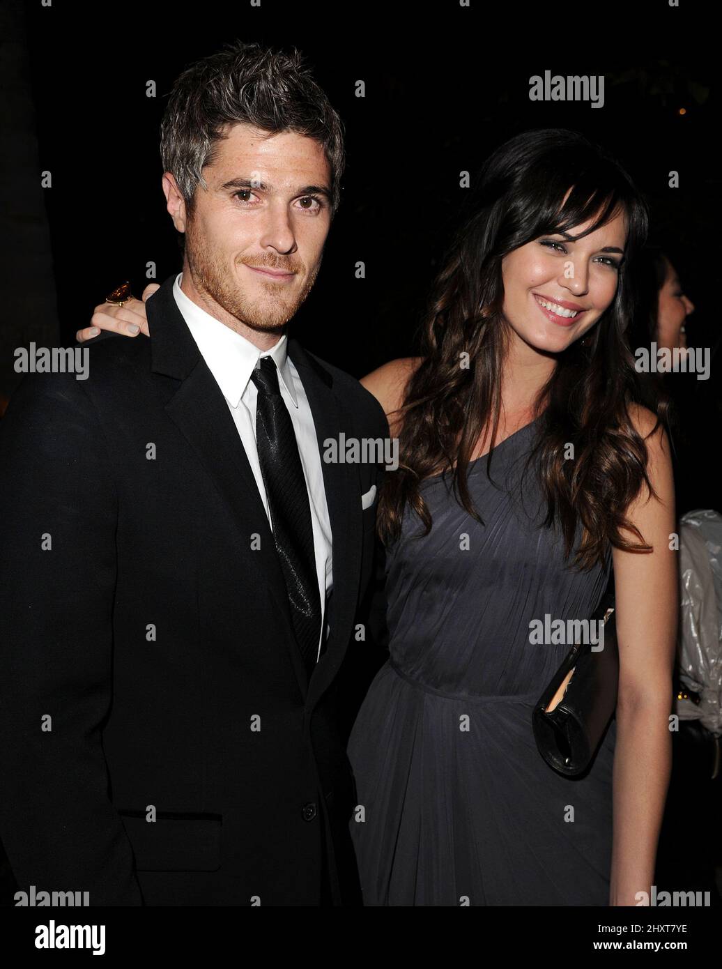 Odette Annable and Dave Annable seen departing after the 2011 Golden ...