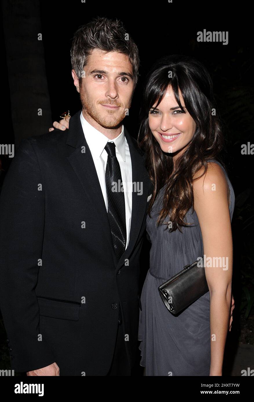 Odette Annable and Dave Annable seen departing after the 2011 Golden ...