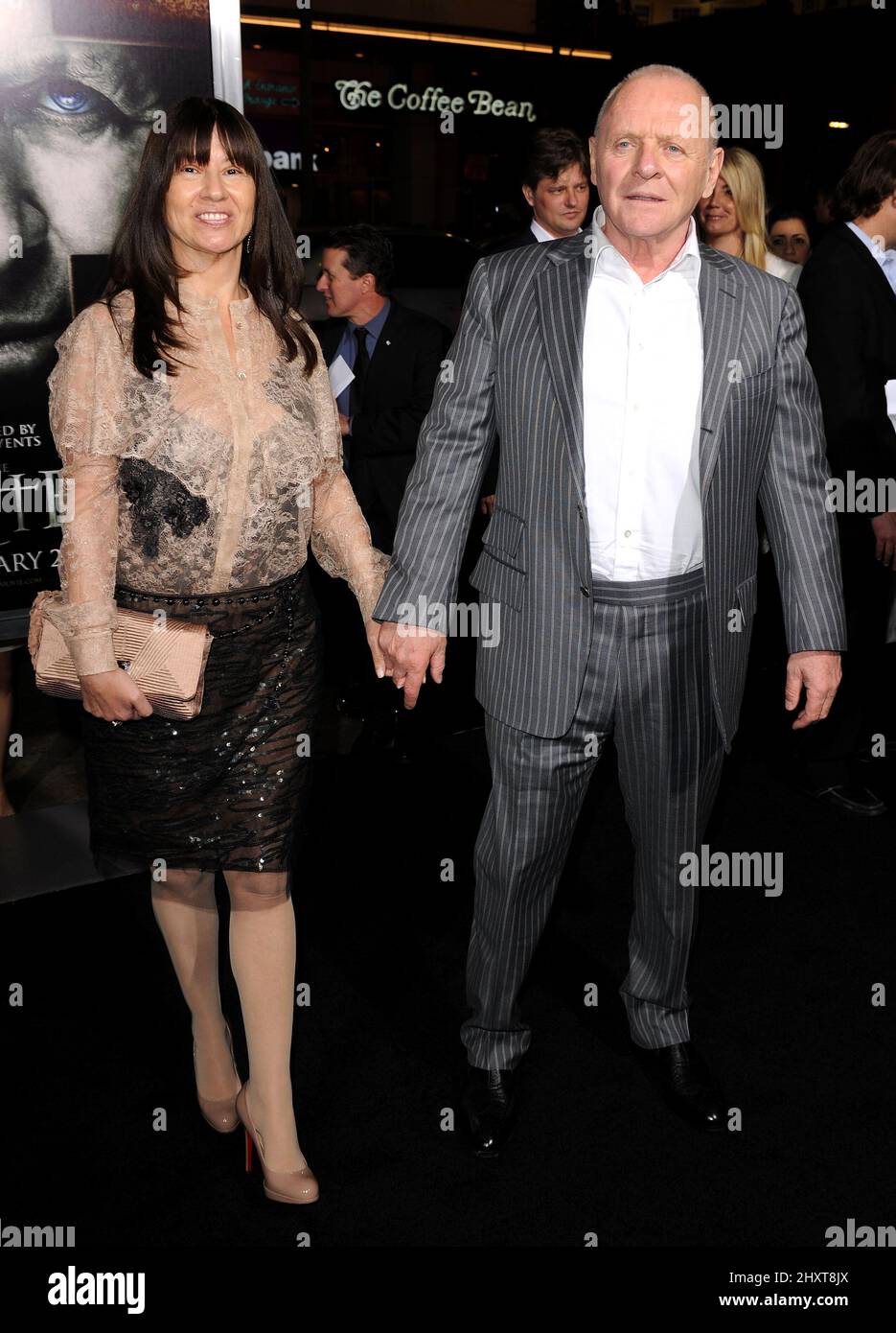 Anthony Hopkins and wife Stella Arroyave attending "The Rite" premiere ...