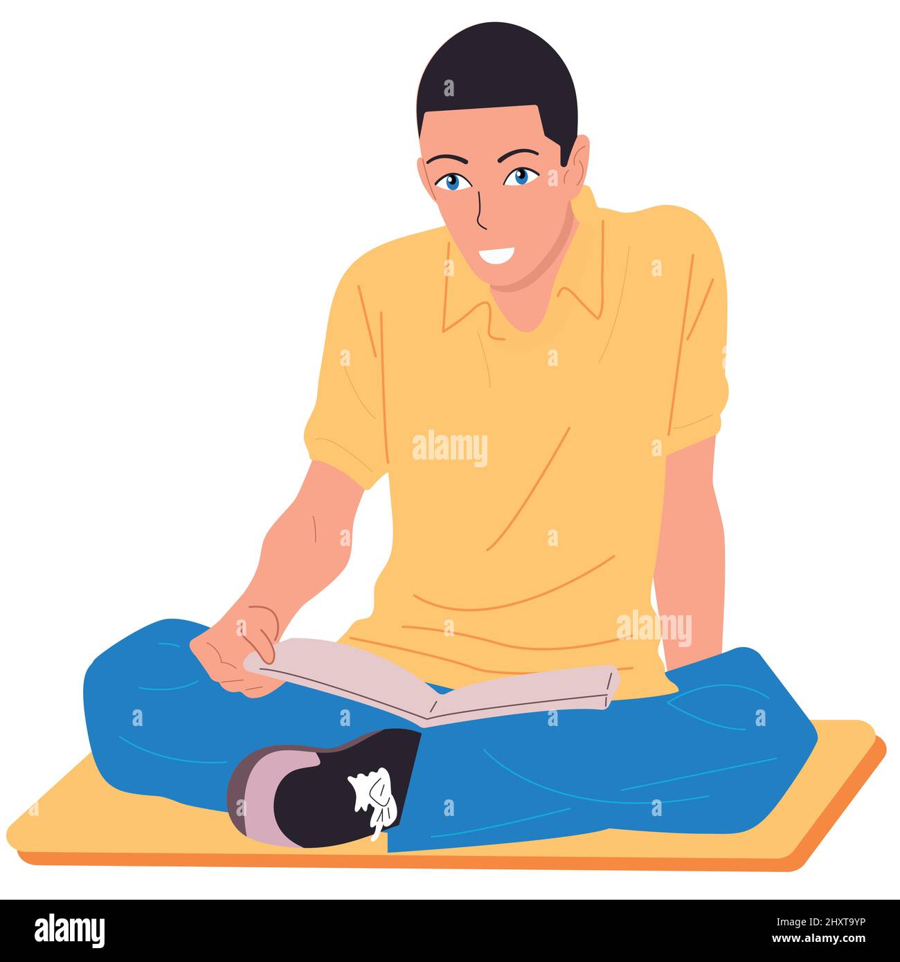 Male cross legged on Stock Vector Images - Alamy