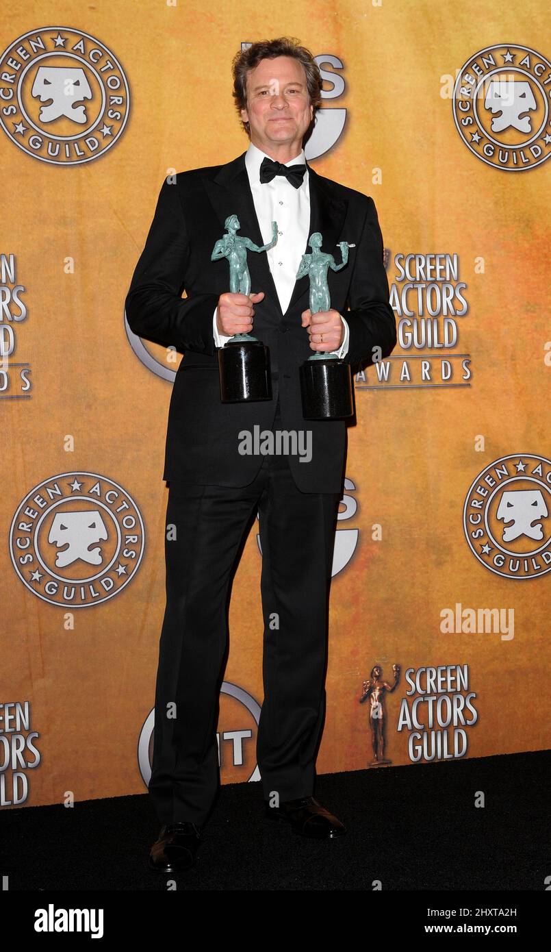 Colin Firth in the press room at the 17th Annual Screen Actors Guild ...