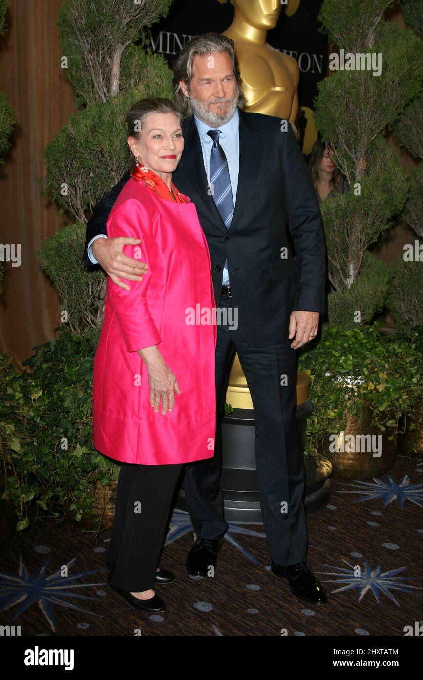 Jeff Bridges and Susan Bridges during the 83rd Academy Awards Nominees ...