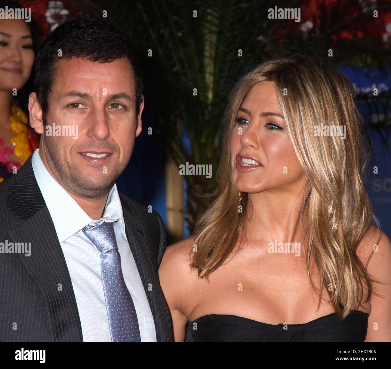 Adam Sandler and Jennifer Aniston during the "Just Go With It" premiere ...