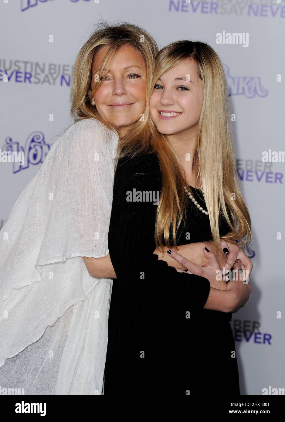 Heather Locklear and Ava Sambora during "Justin Bieber - Never Say ...