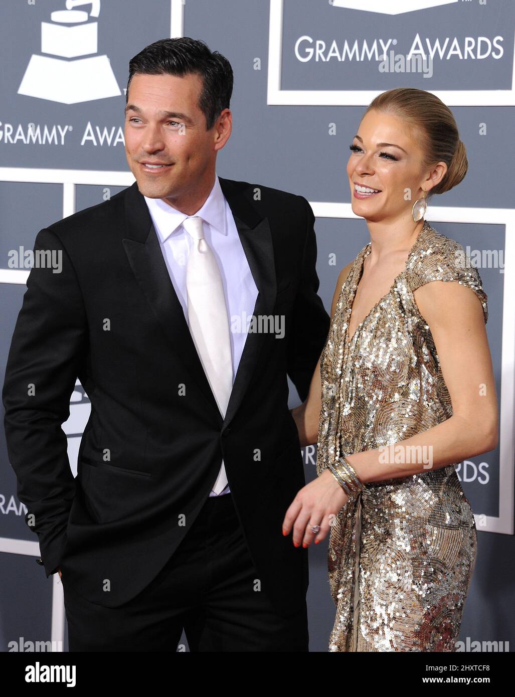 Eddie Cibrian and LeAnn Rimes arriving at the 53rd Annual Grammy Awards held at the Staples ...