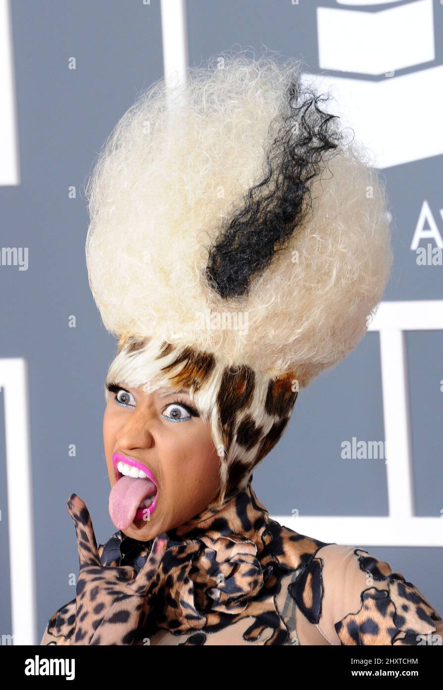 Nicki Minaj arriving at the 53rd Annual Grammy Awards held at the ...