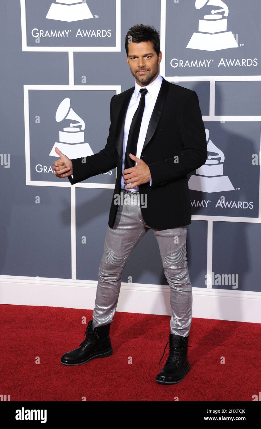 Ricky Martin arriving at the 53rd Annual Grammy Awards held at the ...
