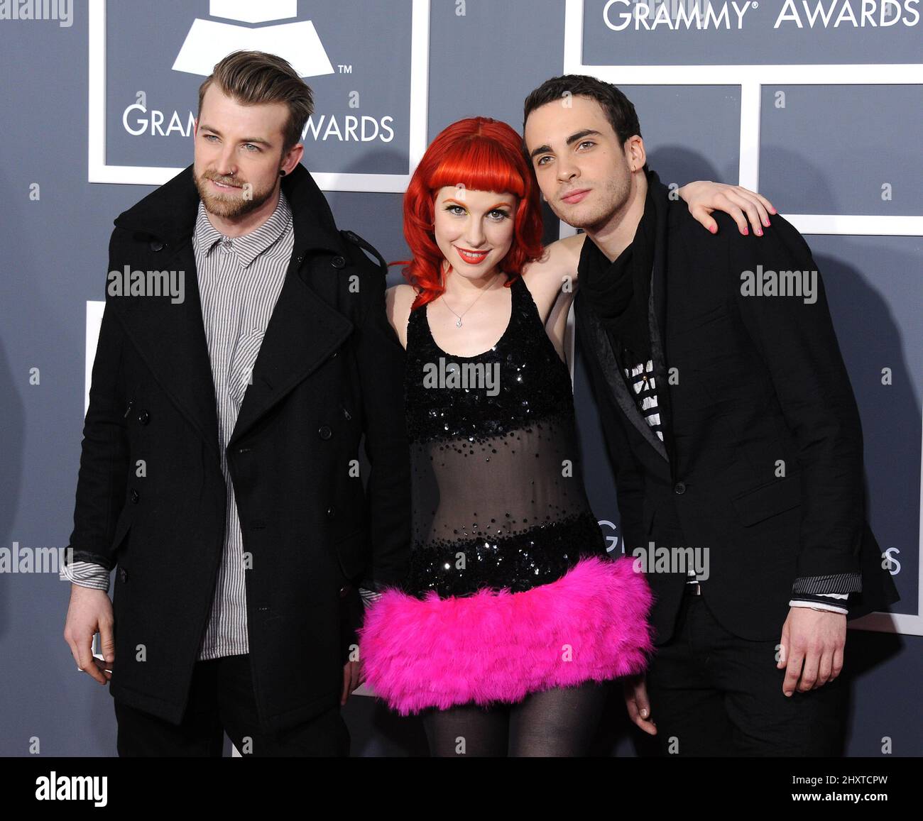 Paramore arriving at the 53rd Annual Grammy Awards held at the Staples ...