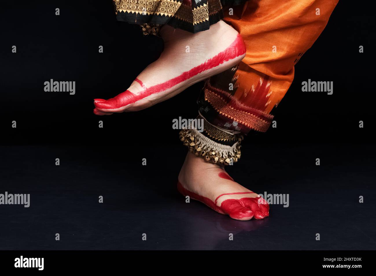 Closeup of footsteps of an Indian classical dancer Stock Photo - Alamy