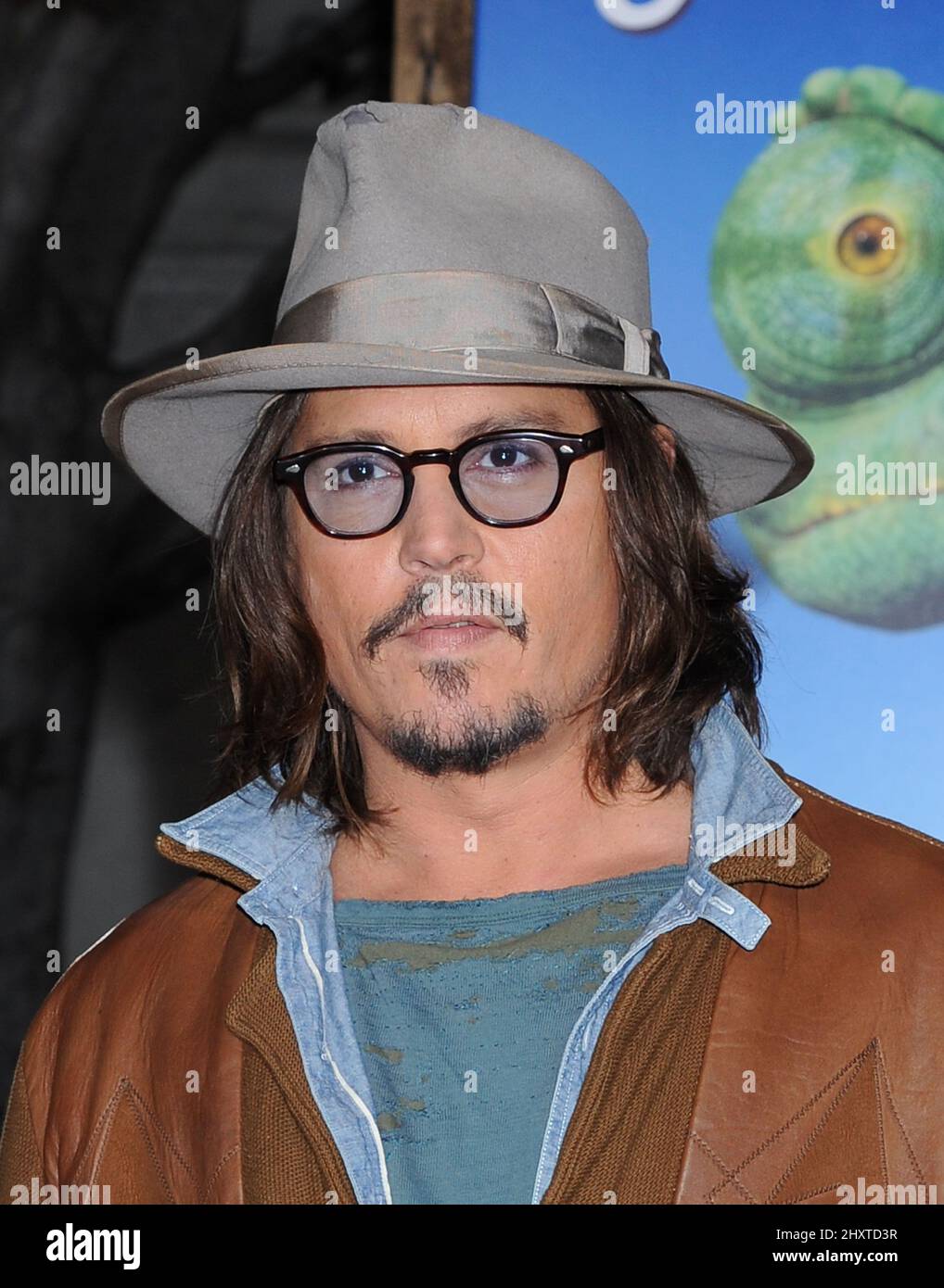 Johnny Depp at the "Rango" Premiere held at the Regency Village Theatre ...