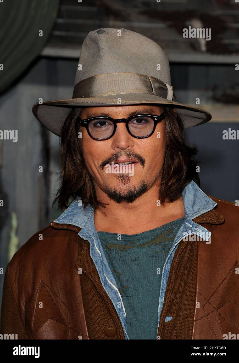 Johnny Depp at the "Rango" Premiere held at the Regency Village Theatre ...