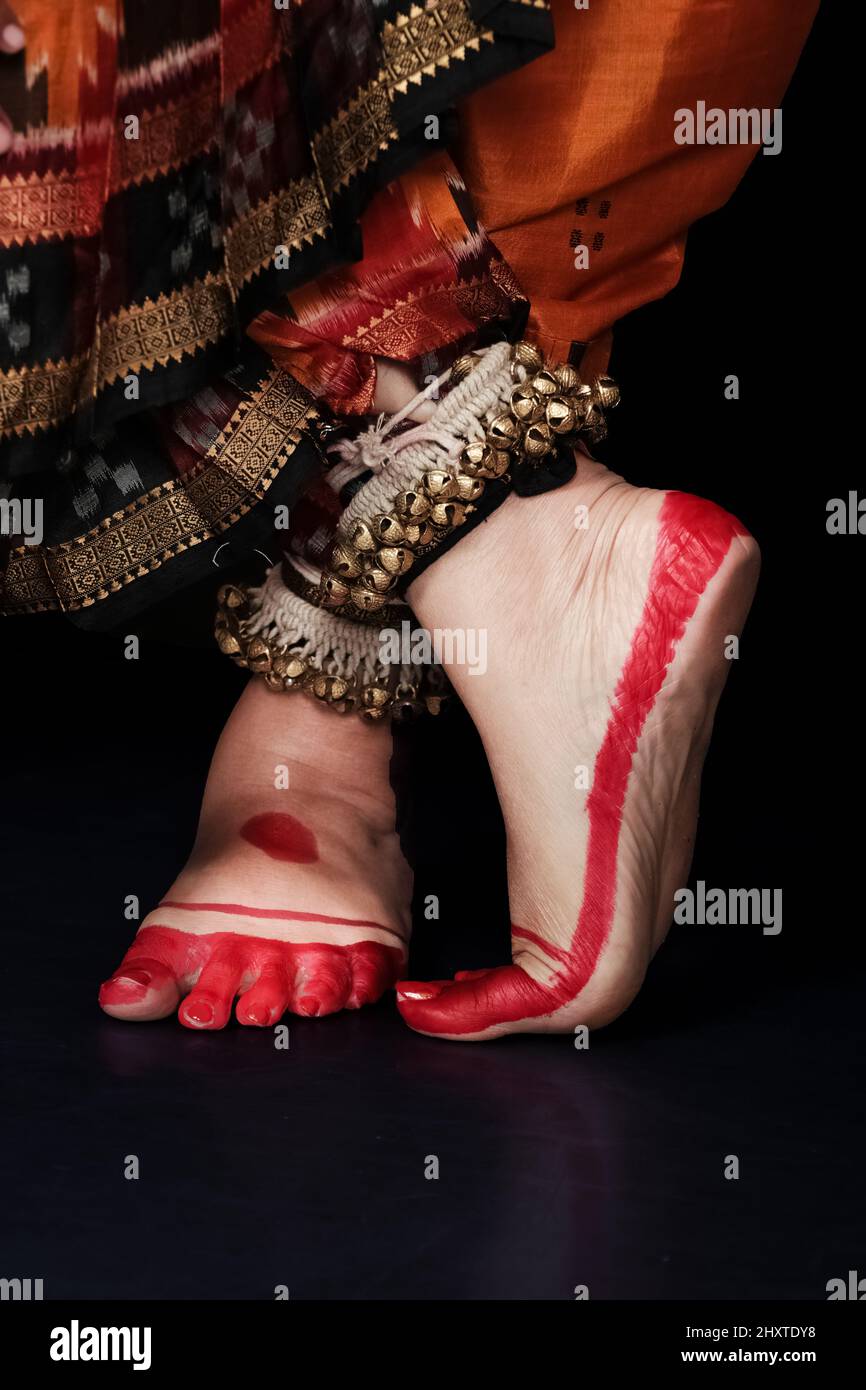 Closeup of footsteps of an Indian classical dancer Stock Photo - Alamy
