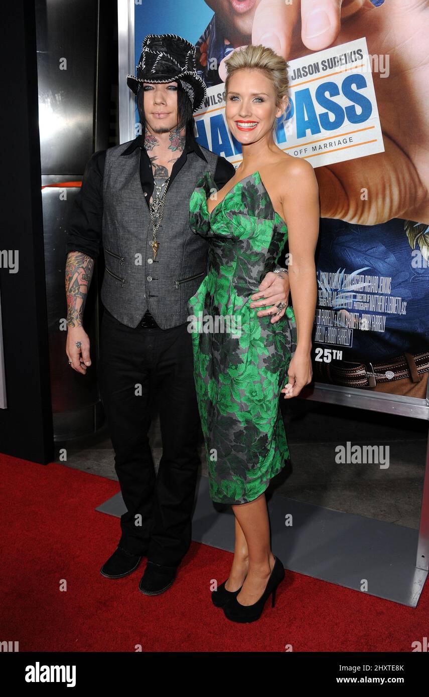 Nicky Whelan And Her Date At The Hall Pass Premiere Held At Arclight Cinemas Los Angeles