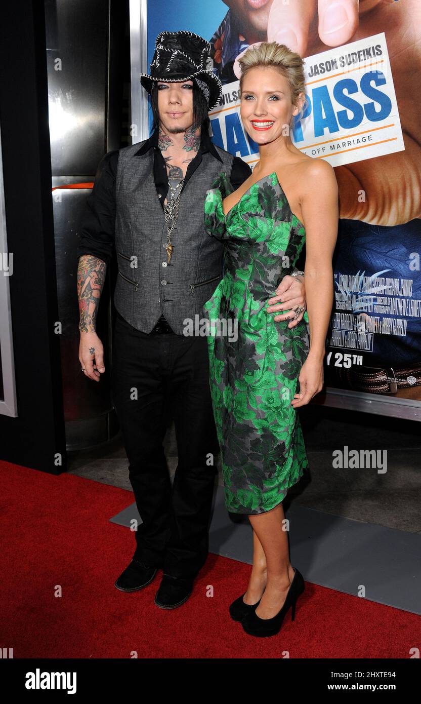 Nicky Whelan And Her Date At The Hall Pass Premiere Held At Arclight Cinemas Los Angeles
