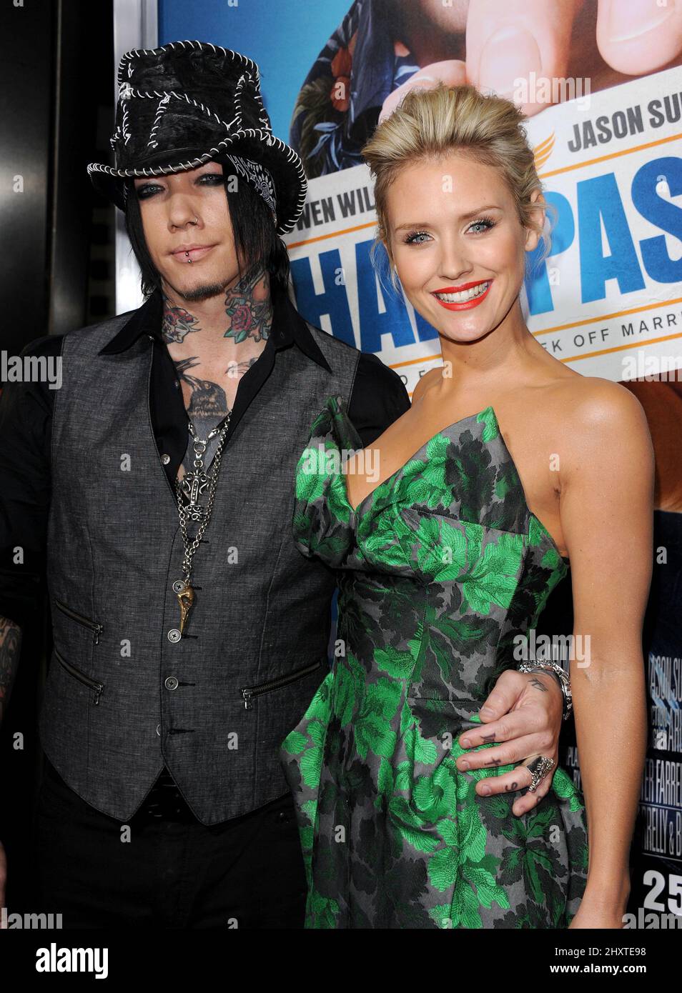 Nicky Whelan And Her Date At The Hall Pass Premiere Held At Arclight Cinemas Los Angeles