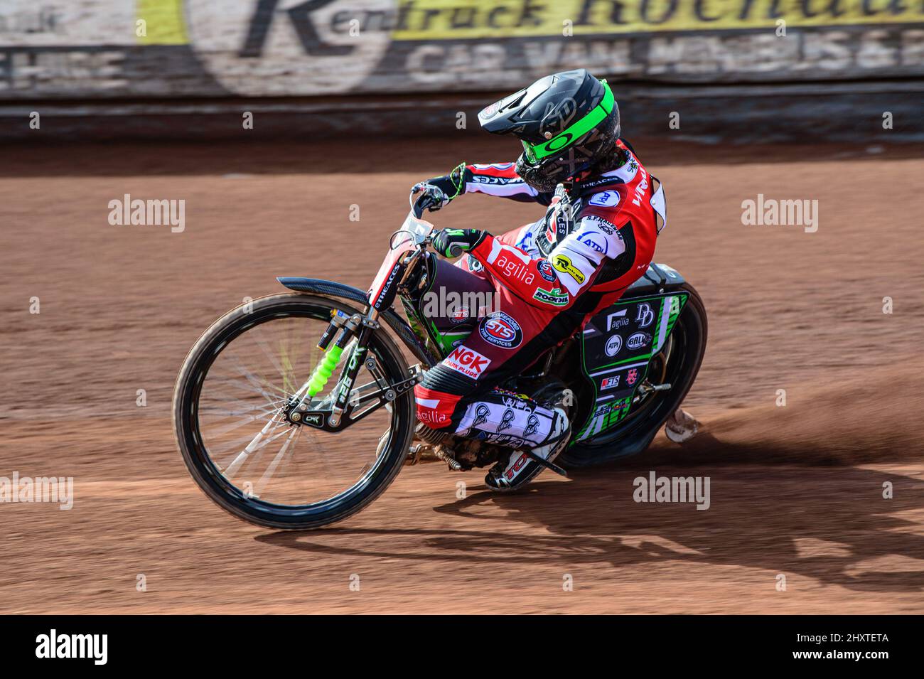 MANCHESTER, UK. MAR 14TH Charles Wright in action during the Belle Vue ...