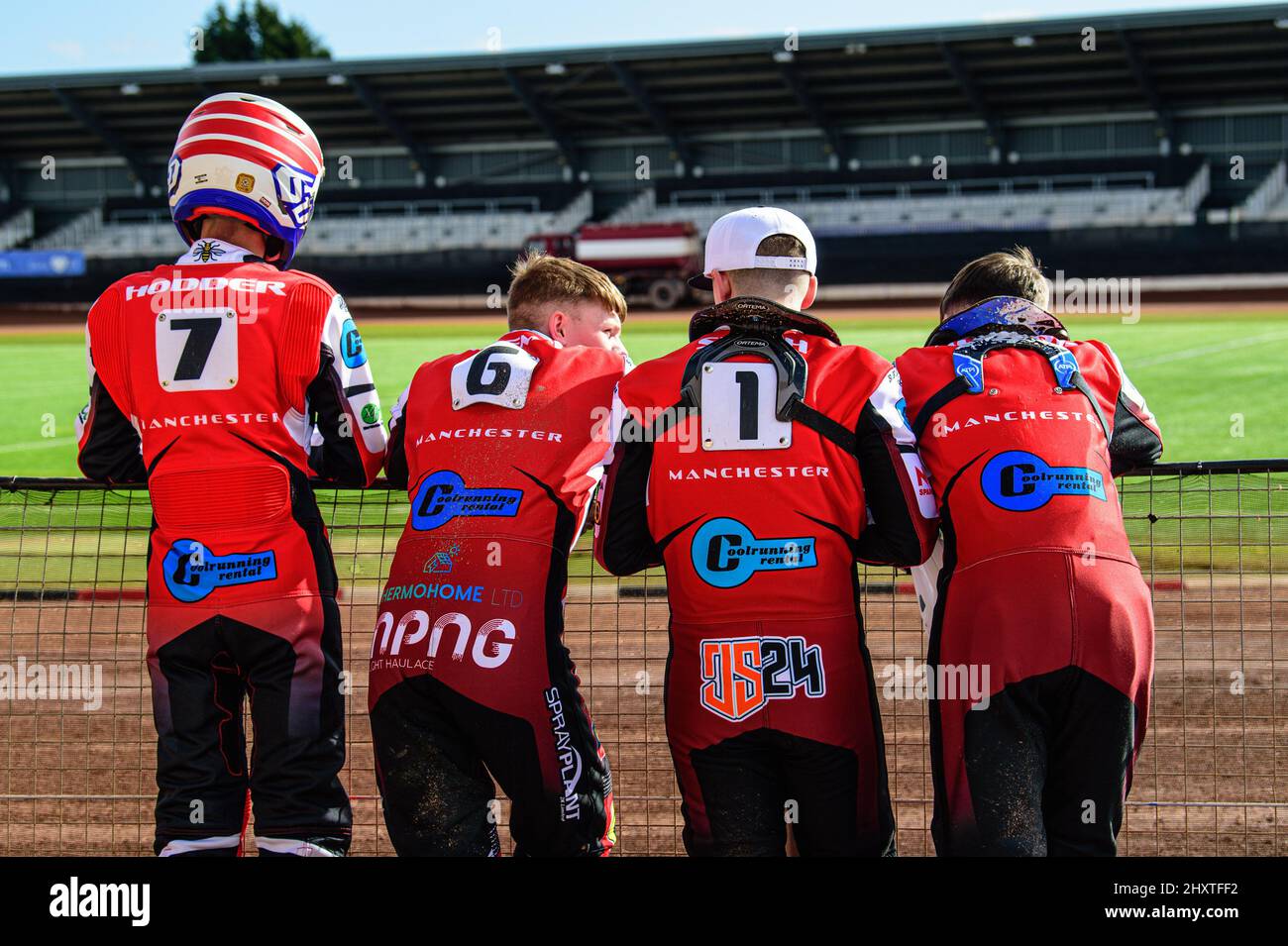 MANCHESTER, UK. MAR 14TH (l-r) Freddie Hodder, Archie Freeman, Jack ...