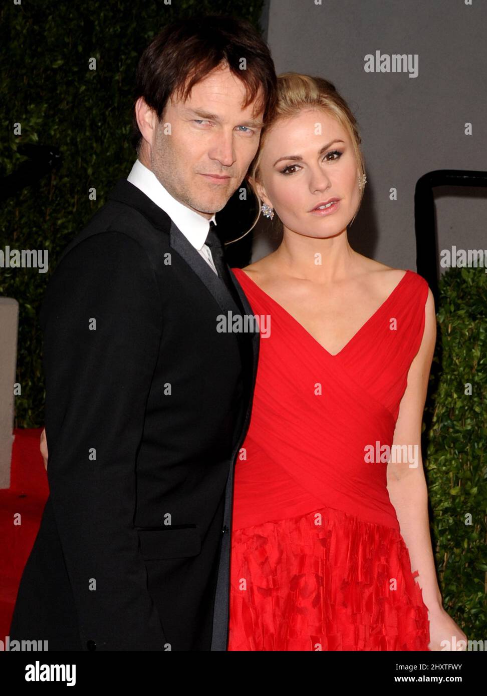 Stephen Moyer and Anna Paquin attending the 2011 Vanity Fair Oscar ...
