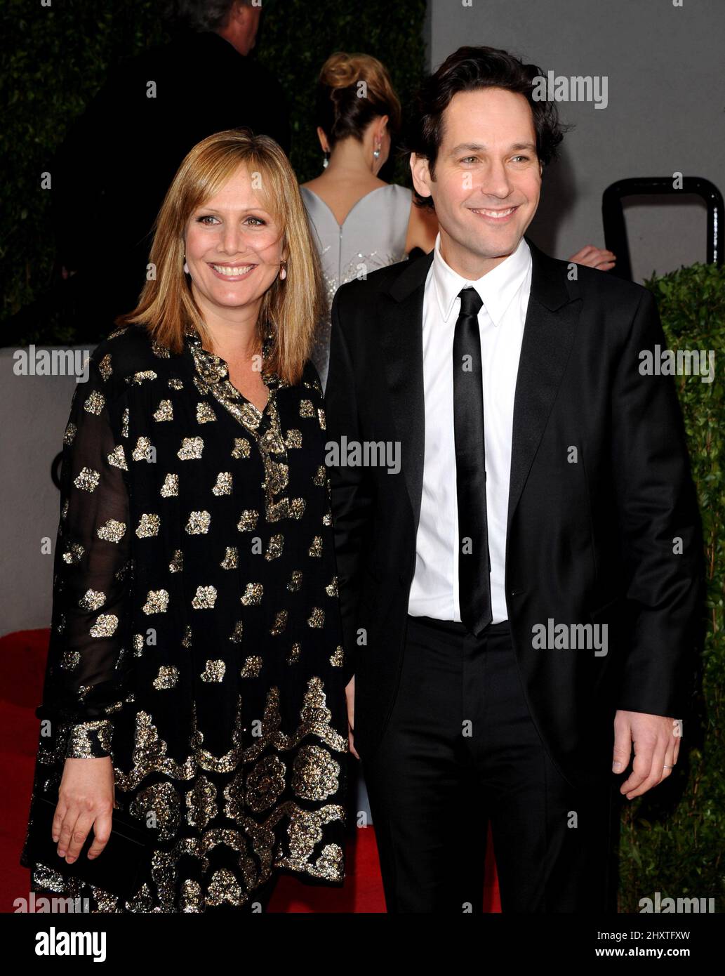 Paul Rudd and Julie Yaeger attending the 2011 Vanity Fair Oscar Party ...