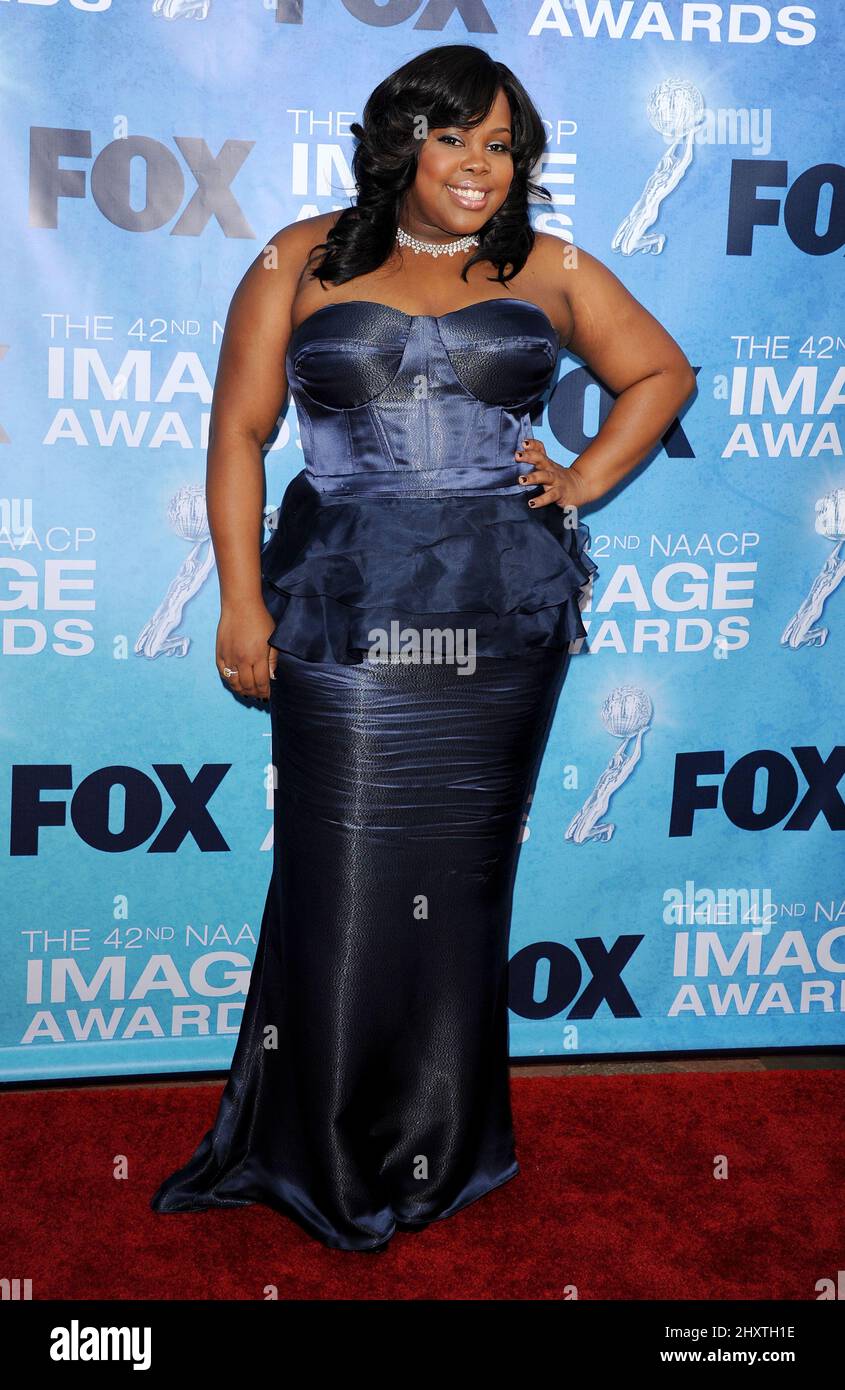 Amber Riley arriving at The 42nd NAACP Image Awards at the Shrine ...
