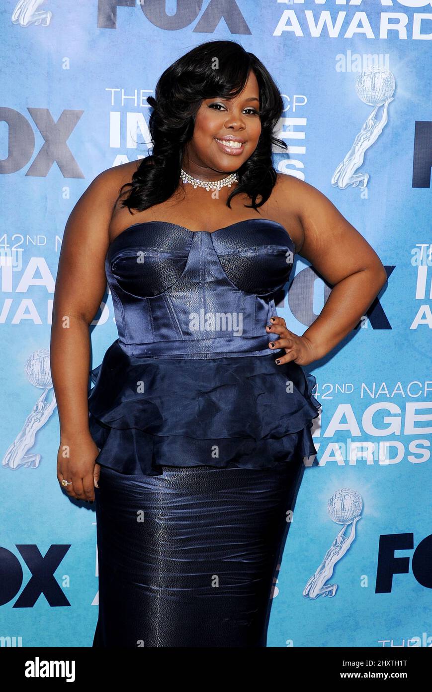 Amber Riley arriving at The 42nd NAACP Image Awards at the Shrine ...