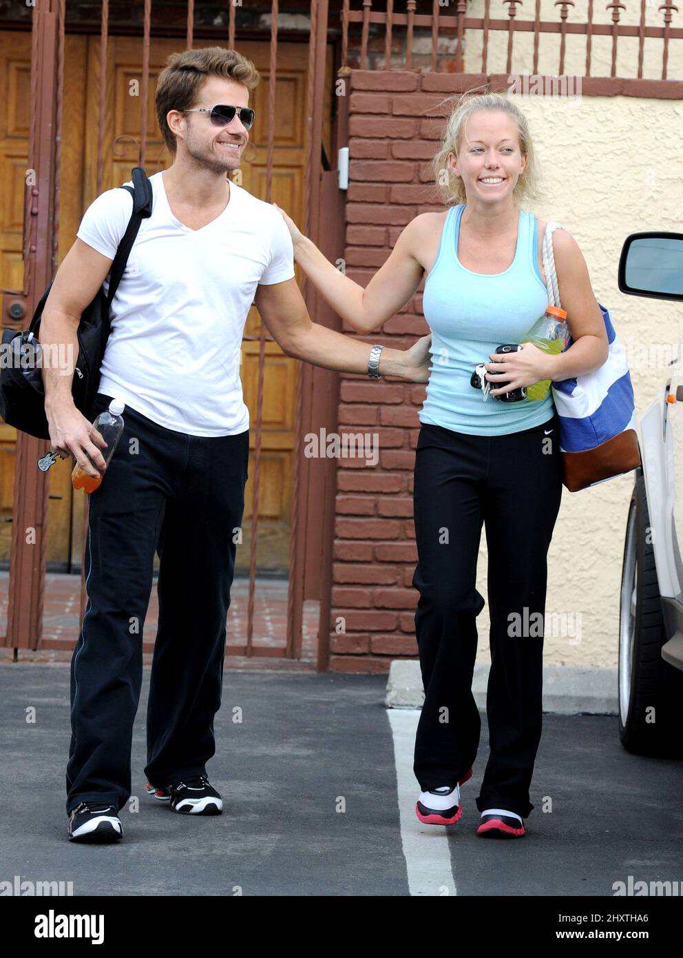 Louis Van Amstel and Kendra Wilkinson leaving the Dancing With the ...