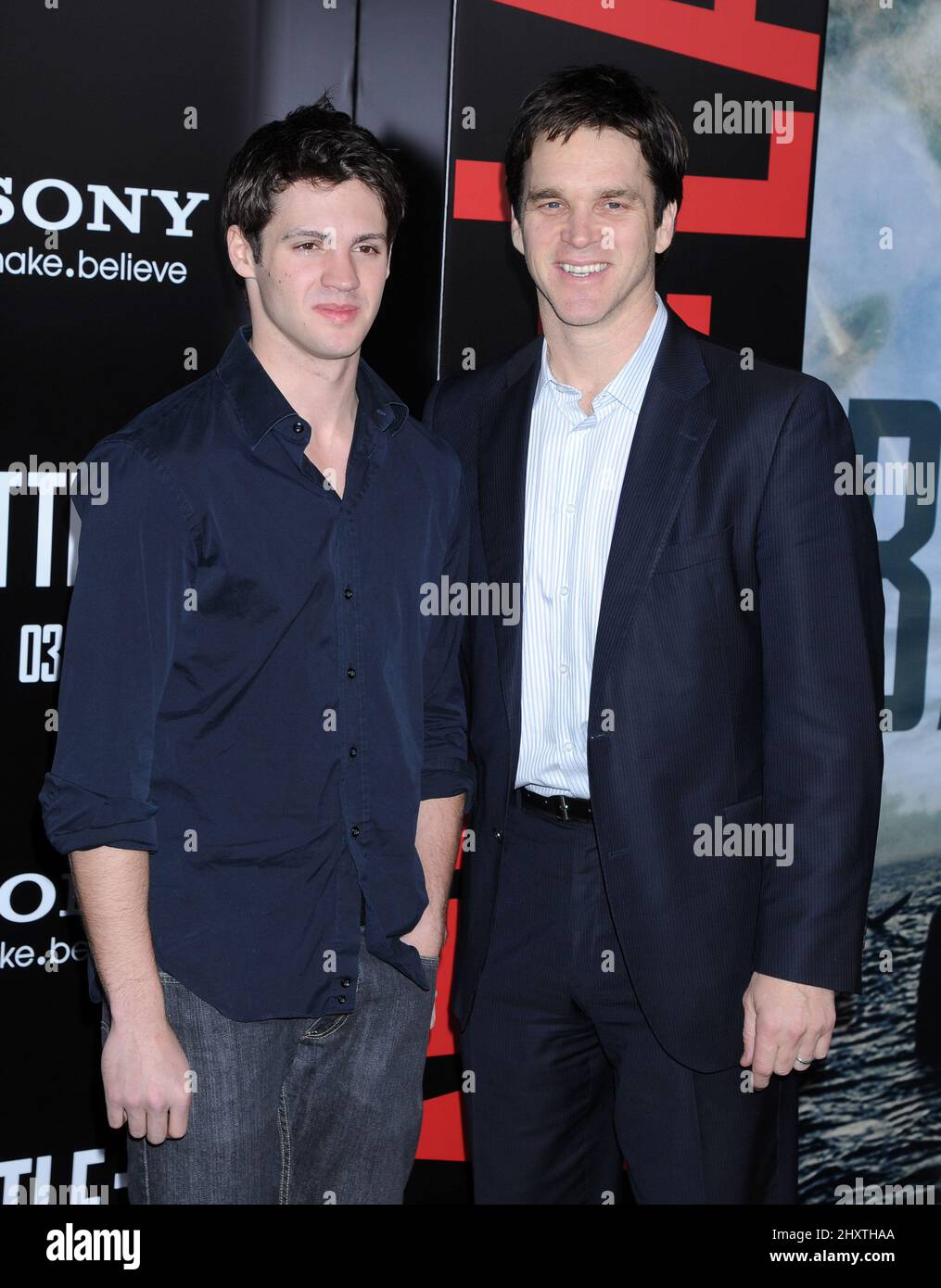 Steven Robitaille and Luc Robitaille attending the "Battle: Los Angeles ...